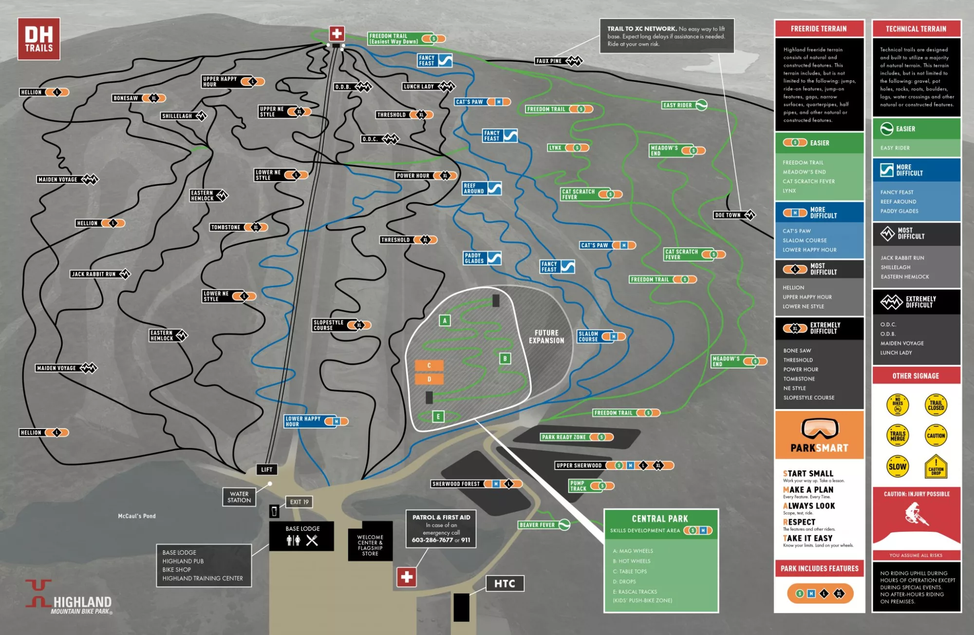 3_2021_Highland_Trail-Map | Highland Mountain Bike Park